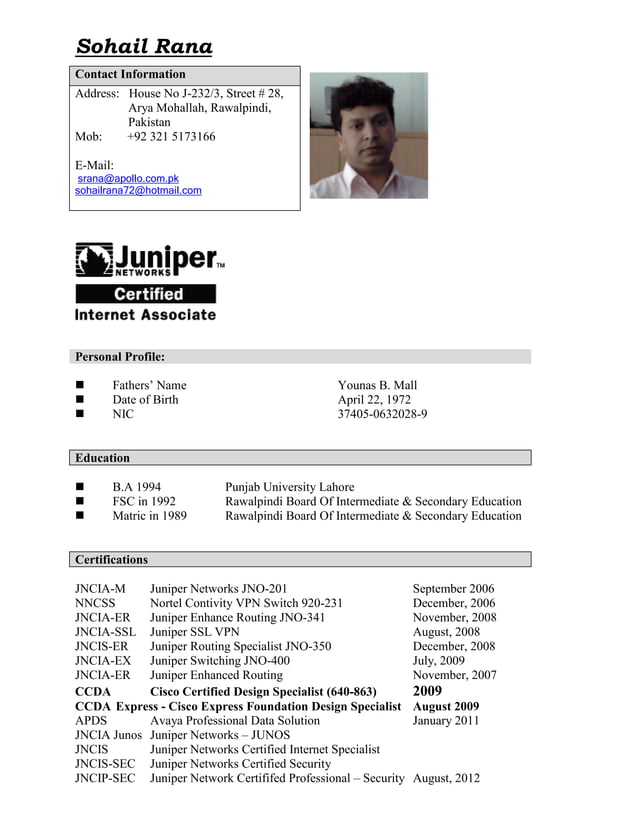 Sohail Rana - CV | PDF