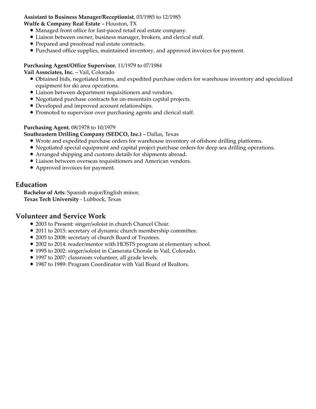 Camille Redding Resume 1 | PDF | Office Property | Real Estate