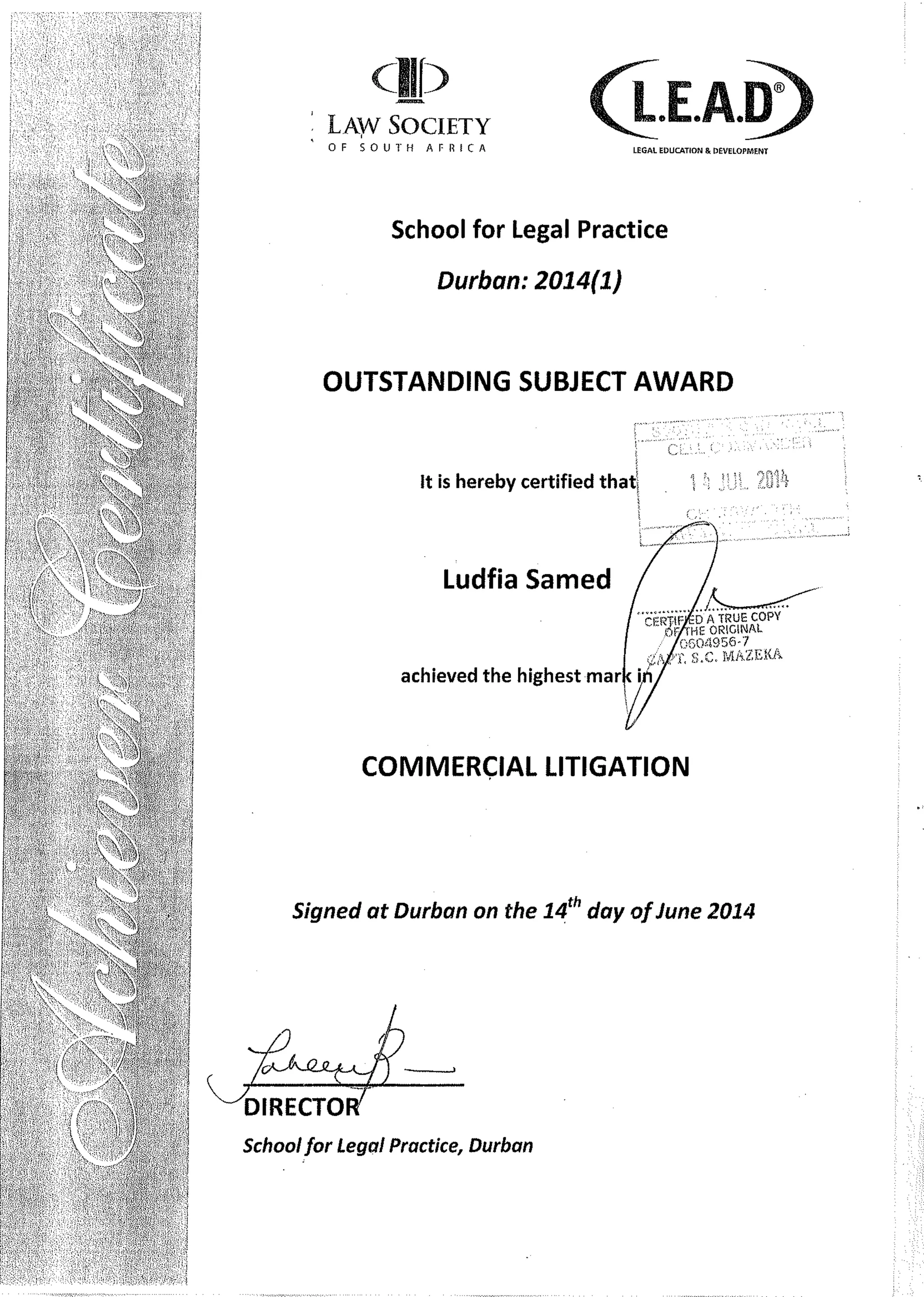 PLT certificates | PDF