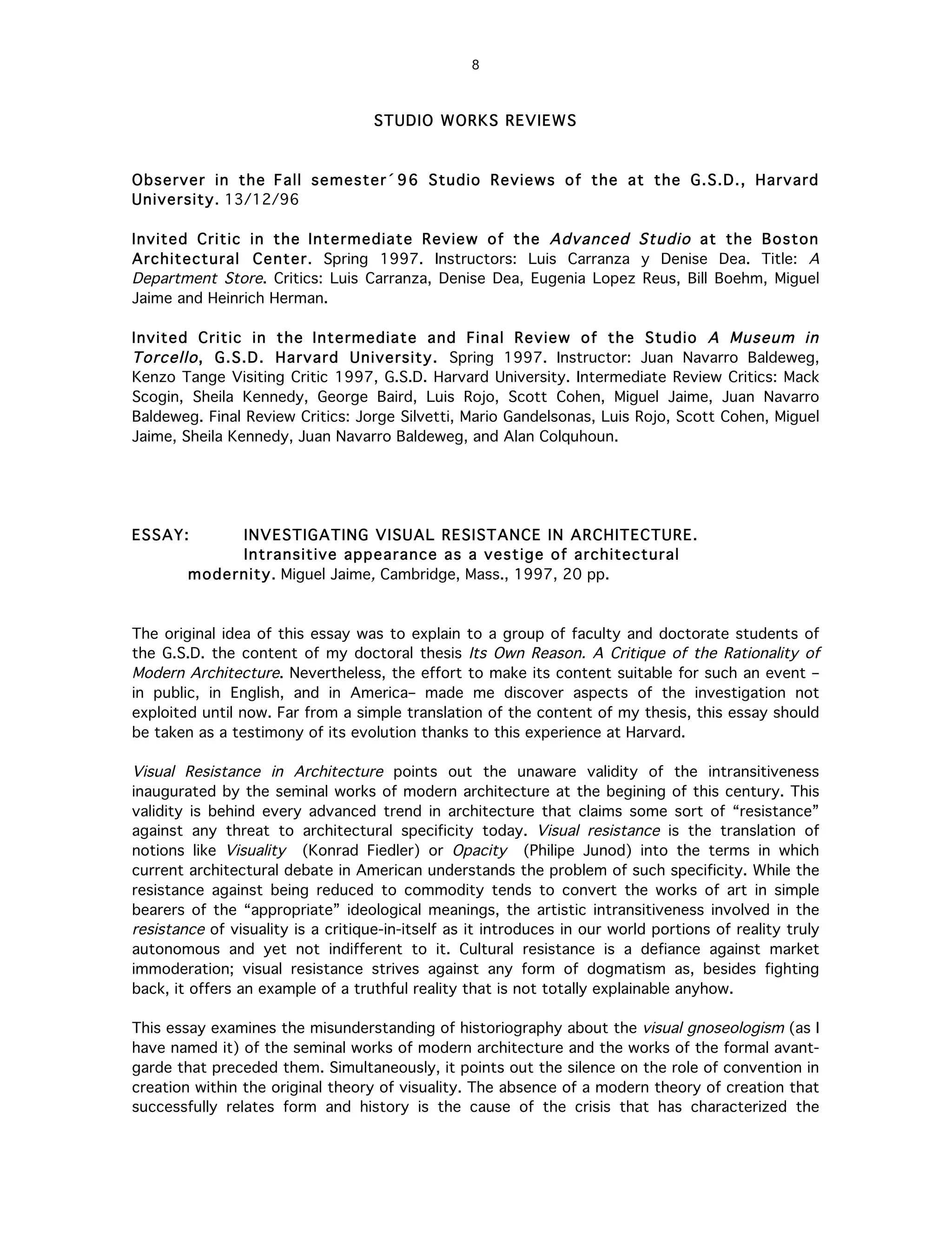VISITING ASSOCIATE REPORT | PDF