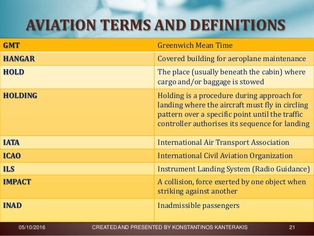 MAJOR AVIATION TERMS