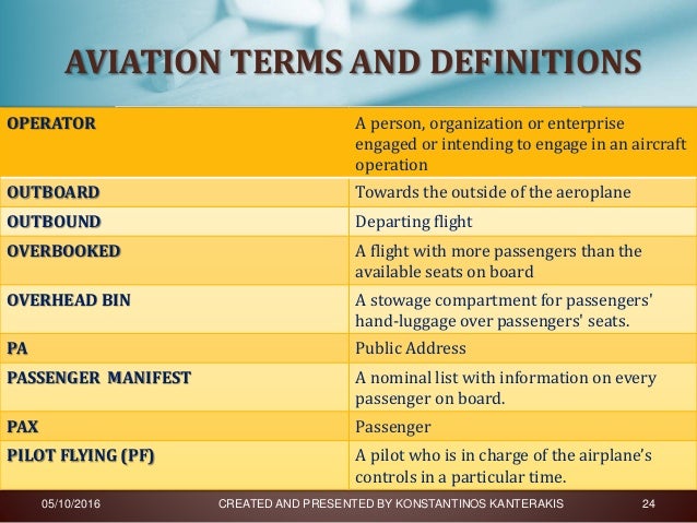 MAJOR AVIATION TERMS