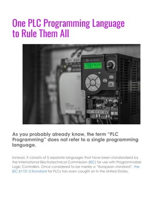 The Future of PLC Programming by WonderLogix | PDF