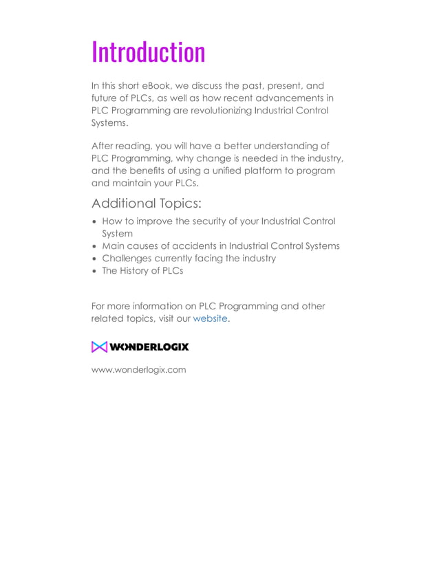The Future of PLC Programming by WonderLogix | PDF