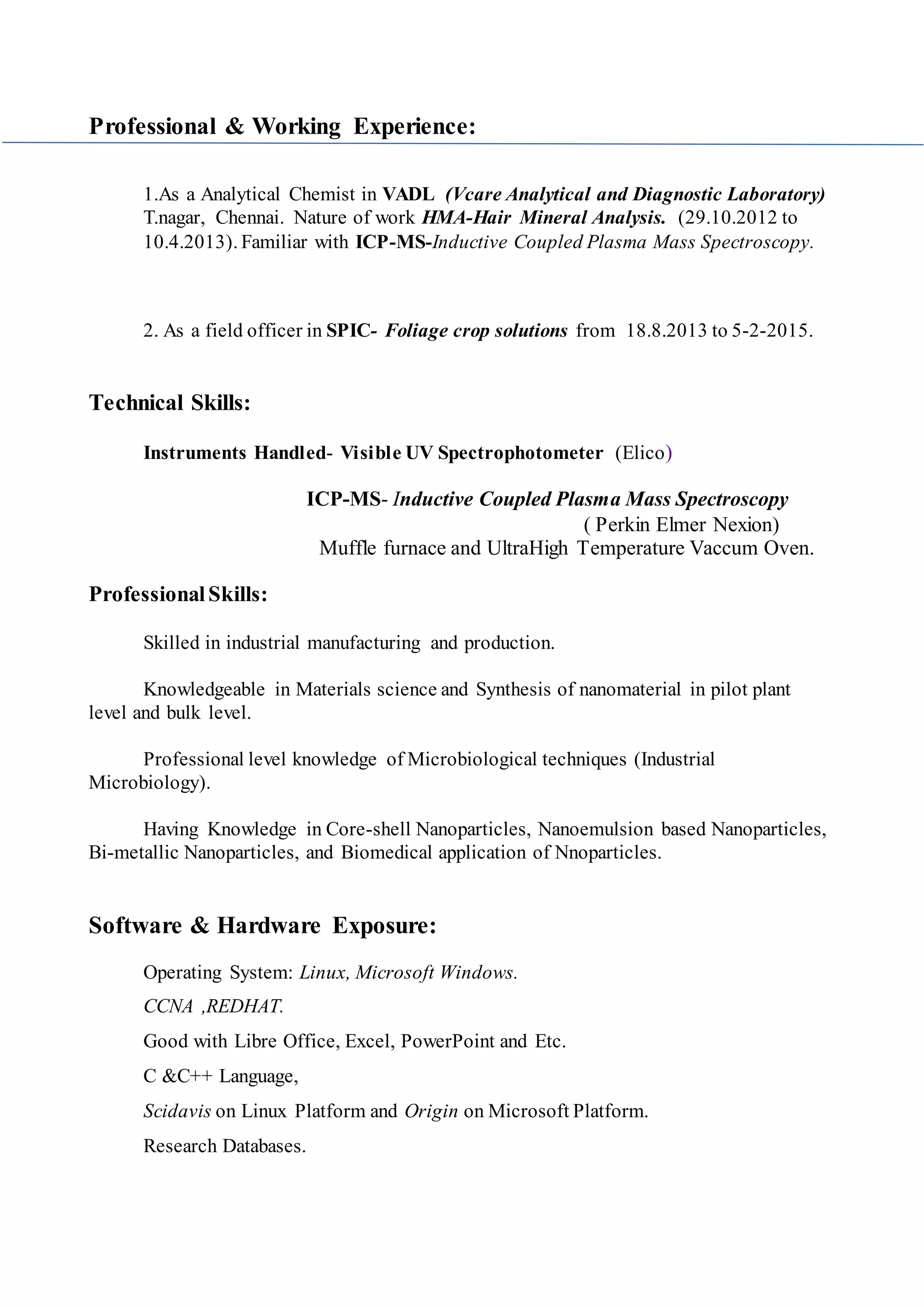 resume karthick | PDF