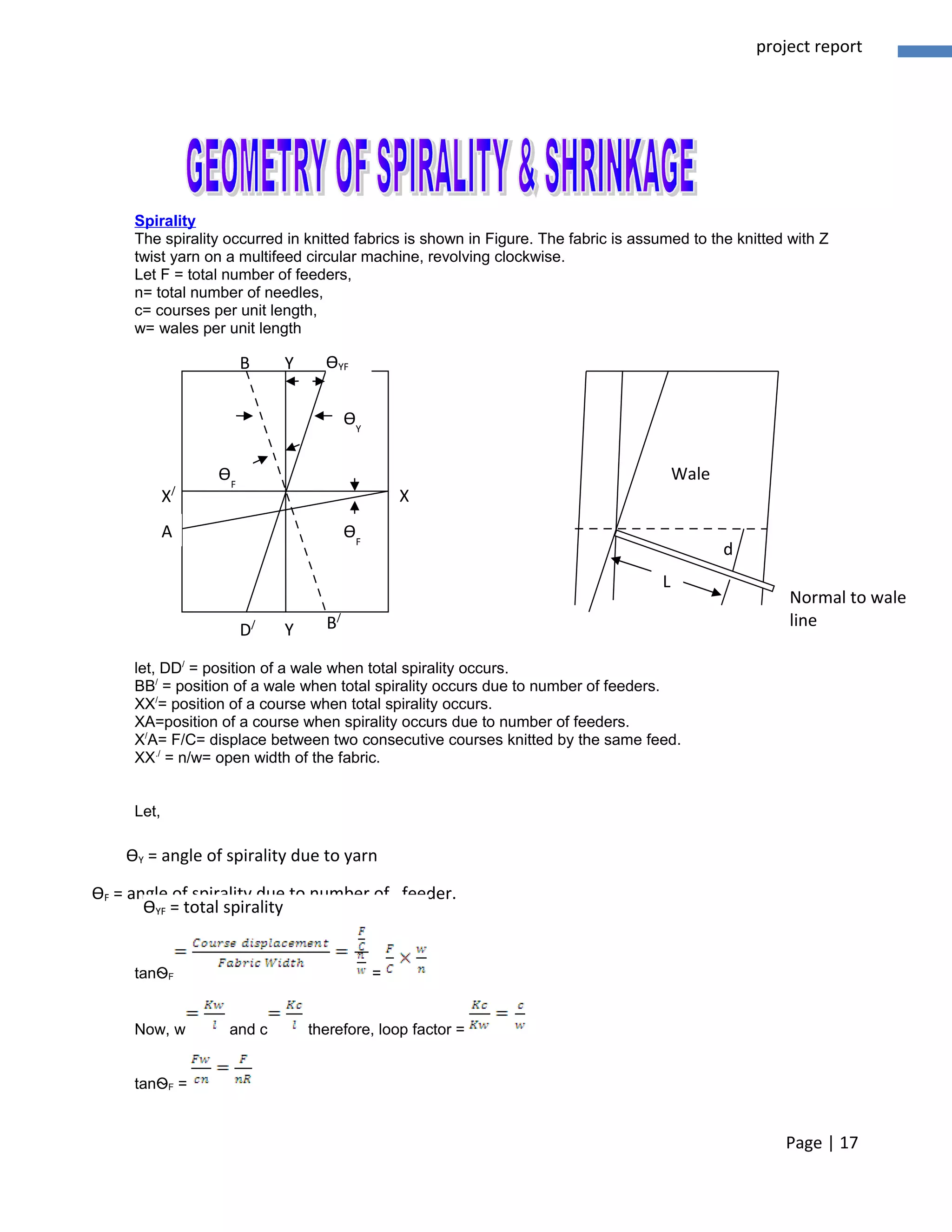 Spirality & Shrinkage | DOC