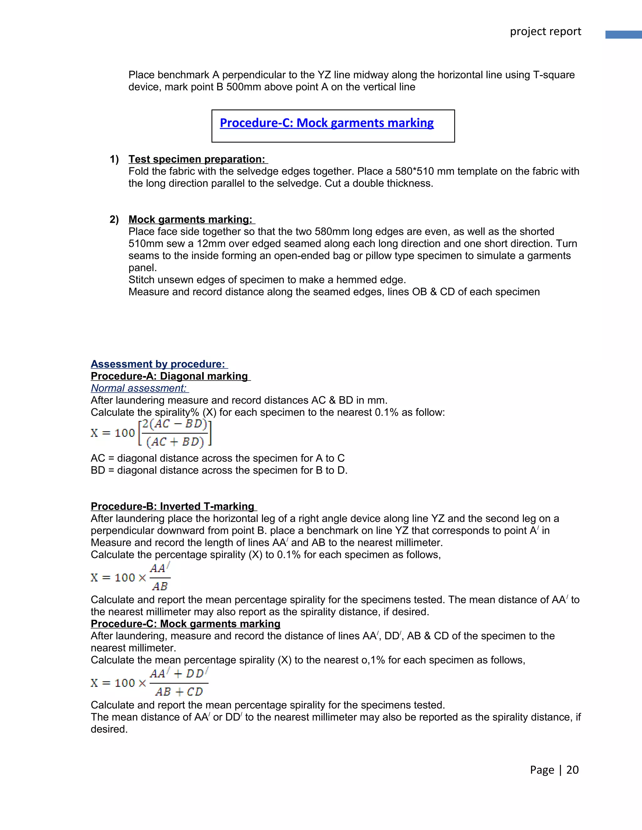 Spirality & Shrinkage | DOC