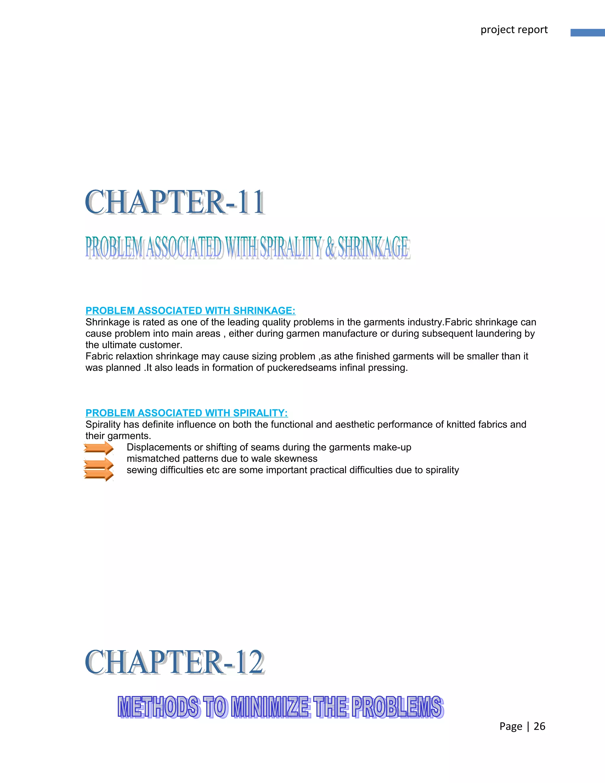 Spirality & Shrinkage | DOC