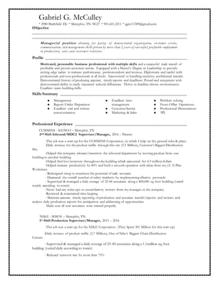 McCulley Resume 2016 Jan | PDF
