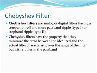 Design of Filters PPT | PPTX