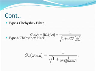 Design of Filters PPT | PPTX