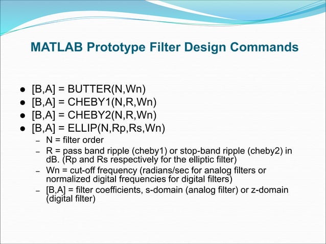 Design of Filters PPT | PPTX | Digital Audio | Computer Software and ...