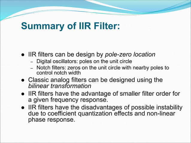 Design of Filters PPT | PPTX | Digital Audio | Computer Software and ...
