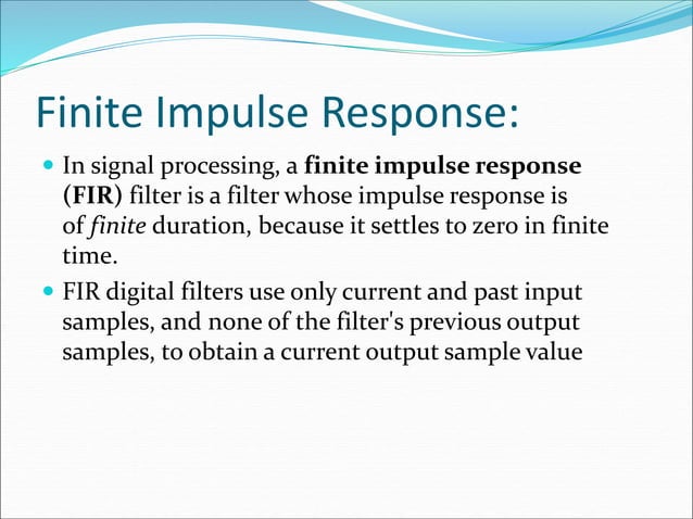 Design of Filters PPT | PPTX | Digital Audio | Computer Software and Applications
