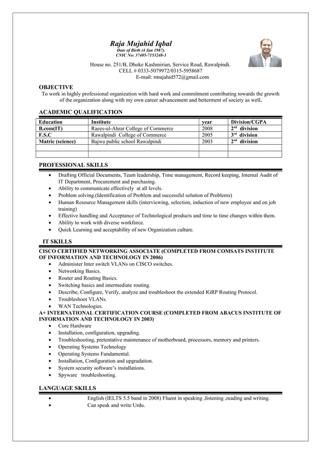 mujahid resume | PDF