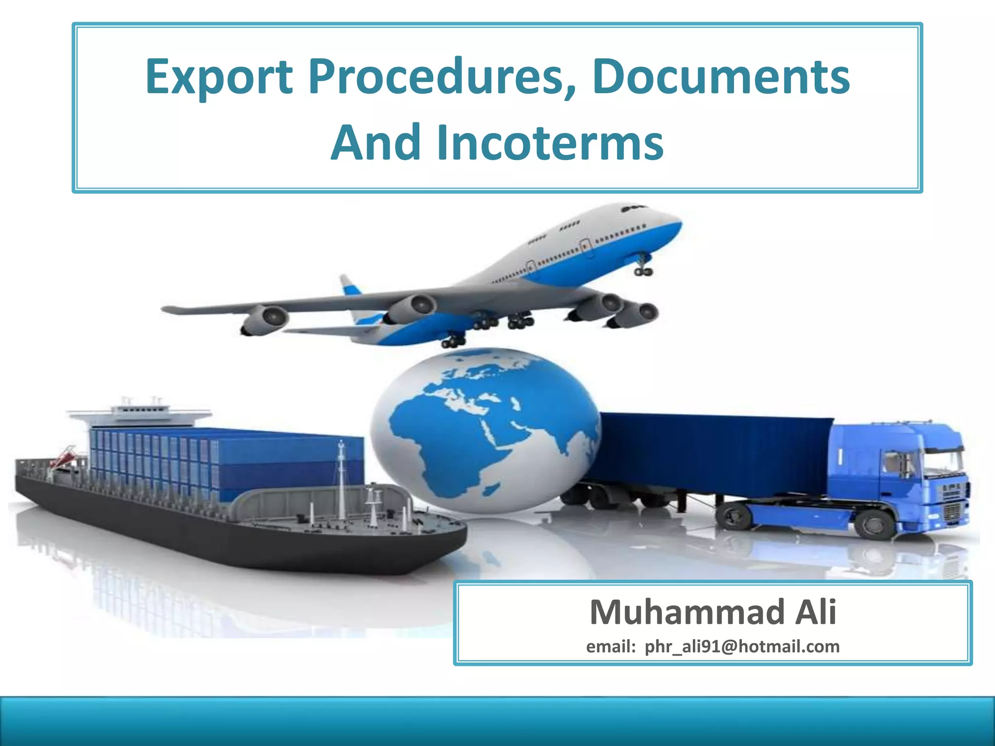 Pharmaceutical Export Documentation, Procedure and Incoterms | PDF