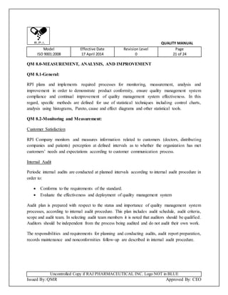 QUALITY MANUAL with new times-1 | PDF