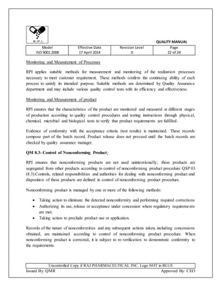 QUALITY MANUAL with new times-1 | PDF