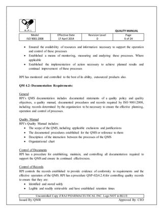 QUALITY MANUAL with new times-1 | PDF