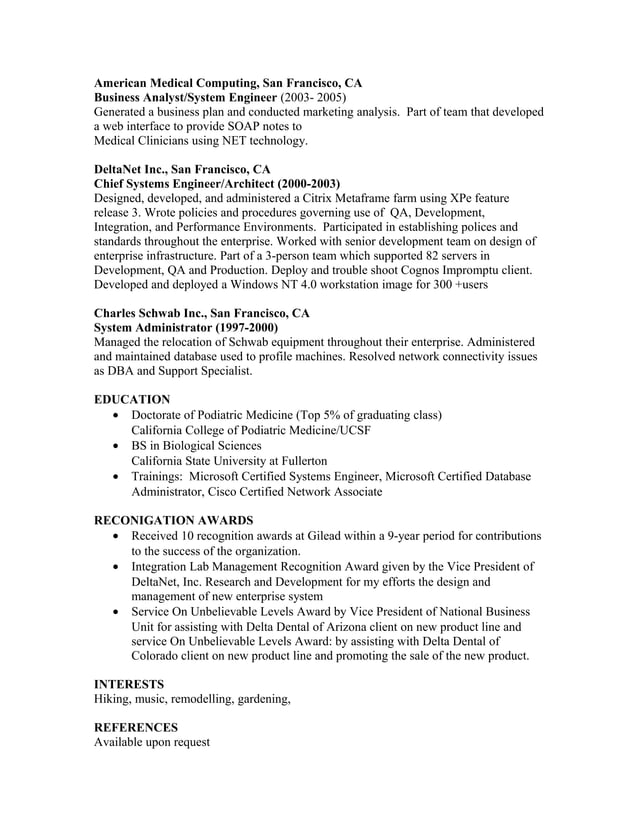 VINCENT J_Cox_Resume | DOC | Pharmaceutical Industry | Industries