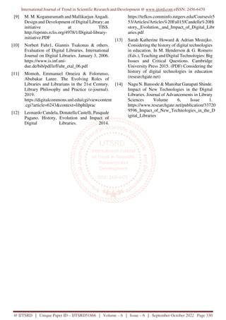 Evolution and Development of E Library An Historical Study | PDF ...