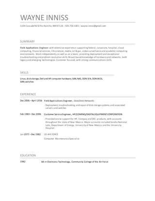 WAYNE INNISS resume 2016 | DOCX