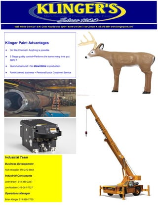 Klinger Paint Co Flyers | PDF