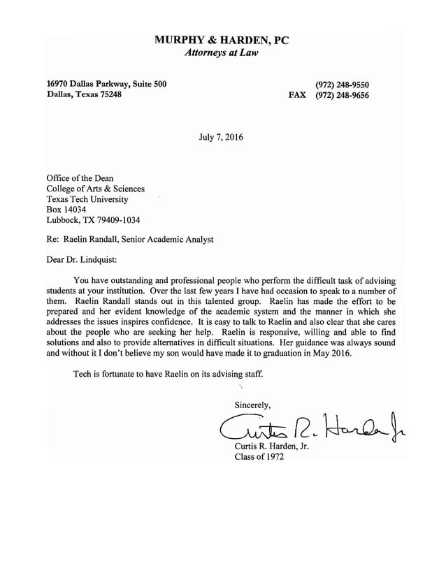 Letter to Dean Lindquist | PDF
