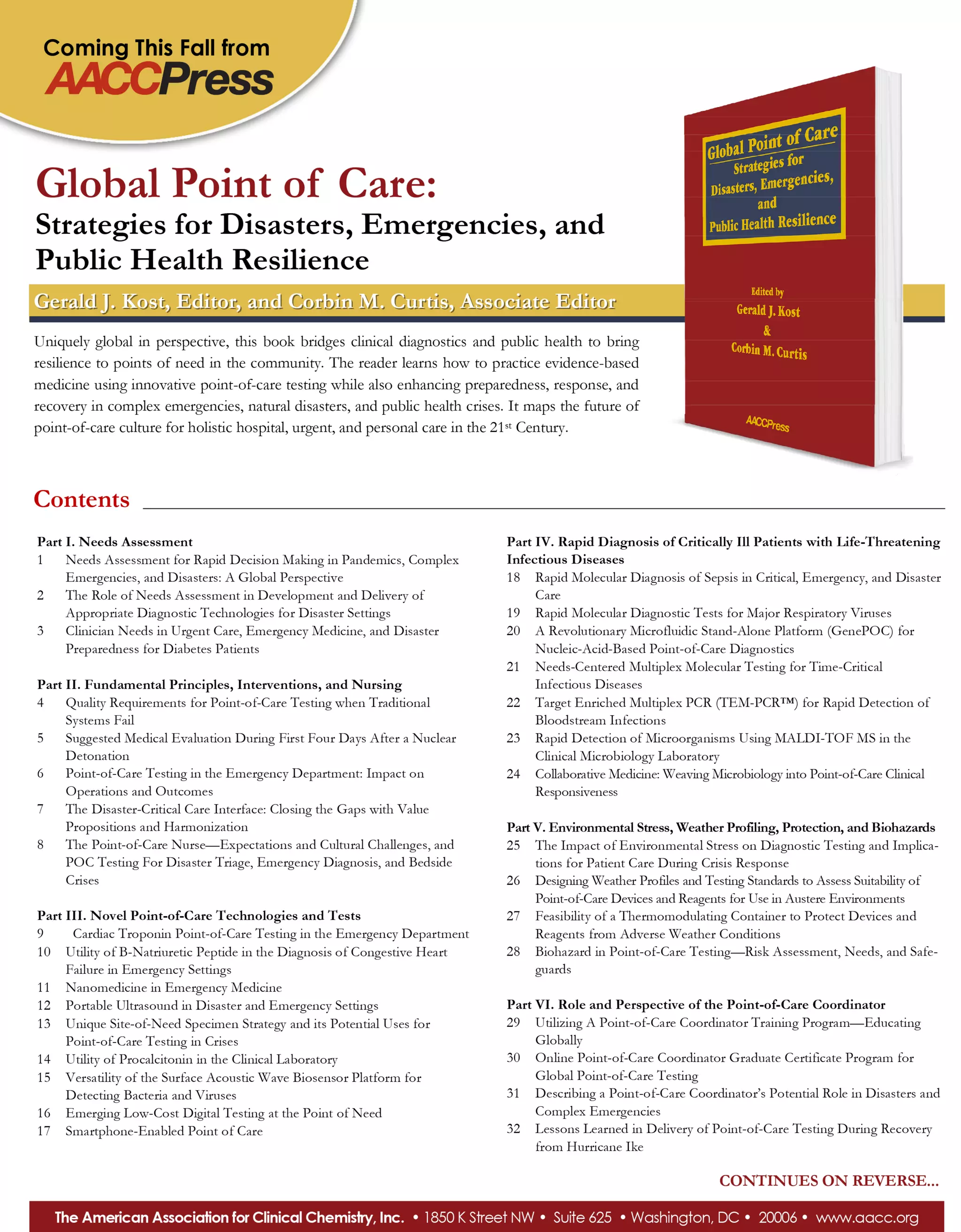 Global POC Strategies for Disasters, Emergencies & Public Health ...