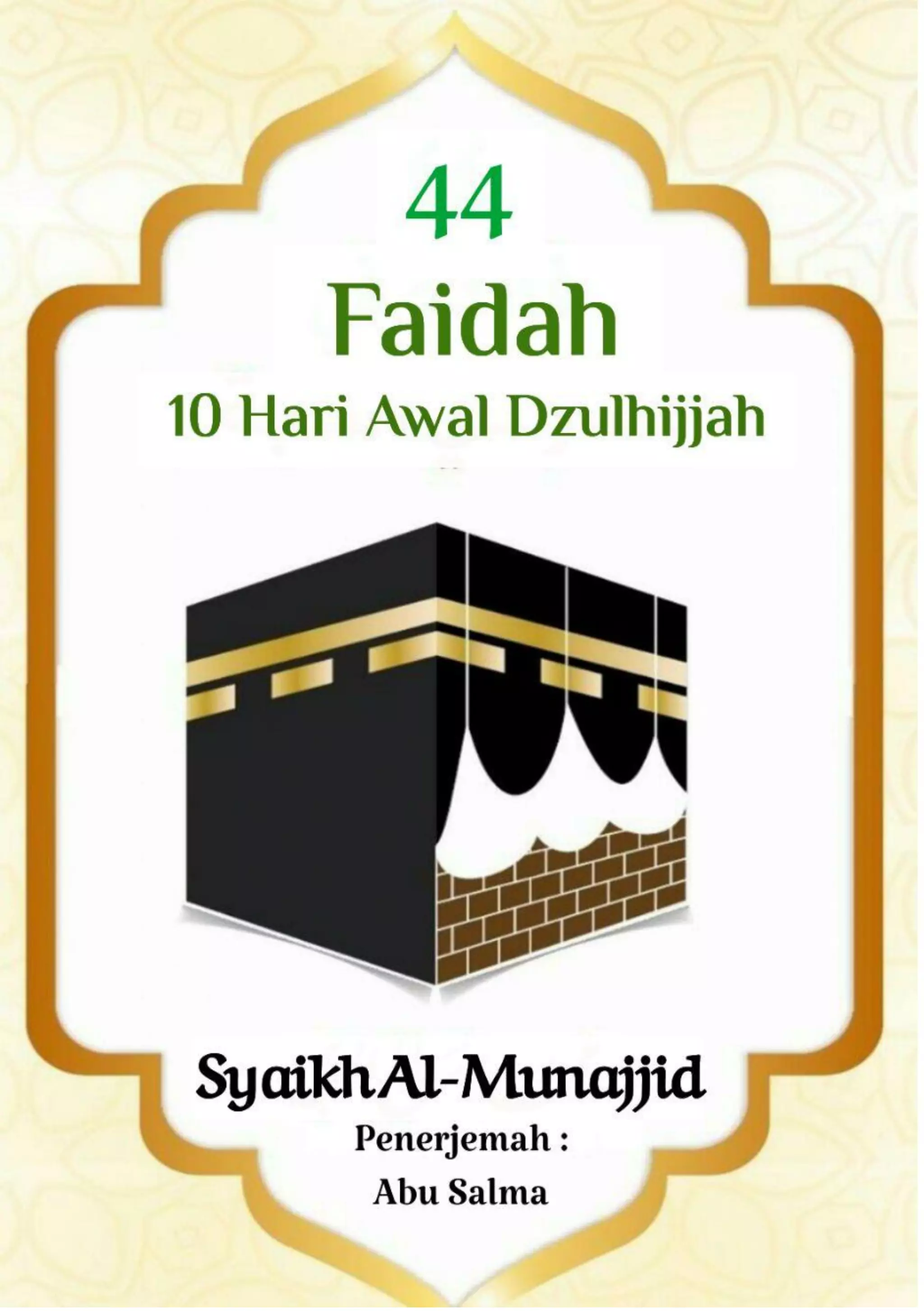 44 faidah 10 hari awal dzulhijjah | PDF