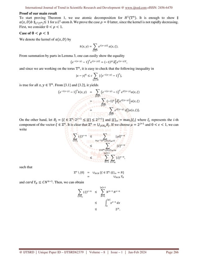 H1 L1 Boundedness of Rough Toroidal Pseudo Differential Operator | PDF