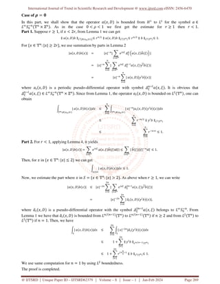 H1 L1 Boundedness of Rough Toroidal Pseudo Differential Operator | PDF
