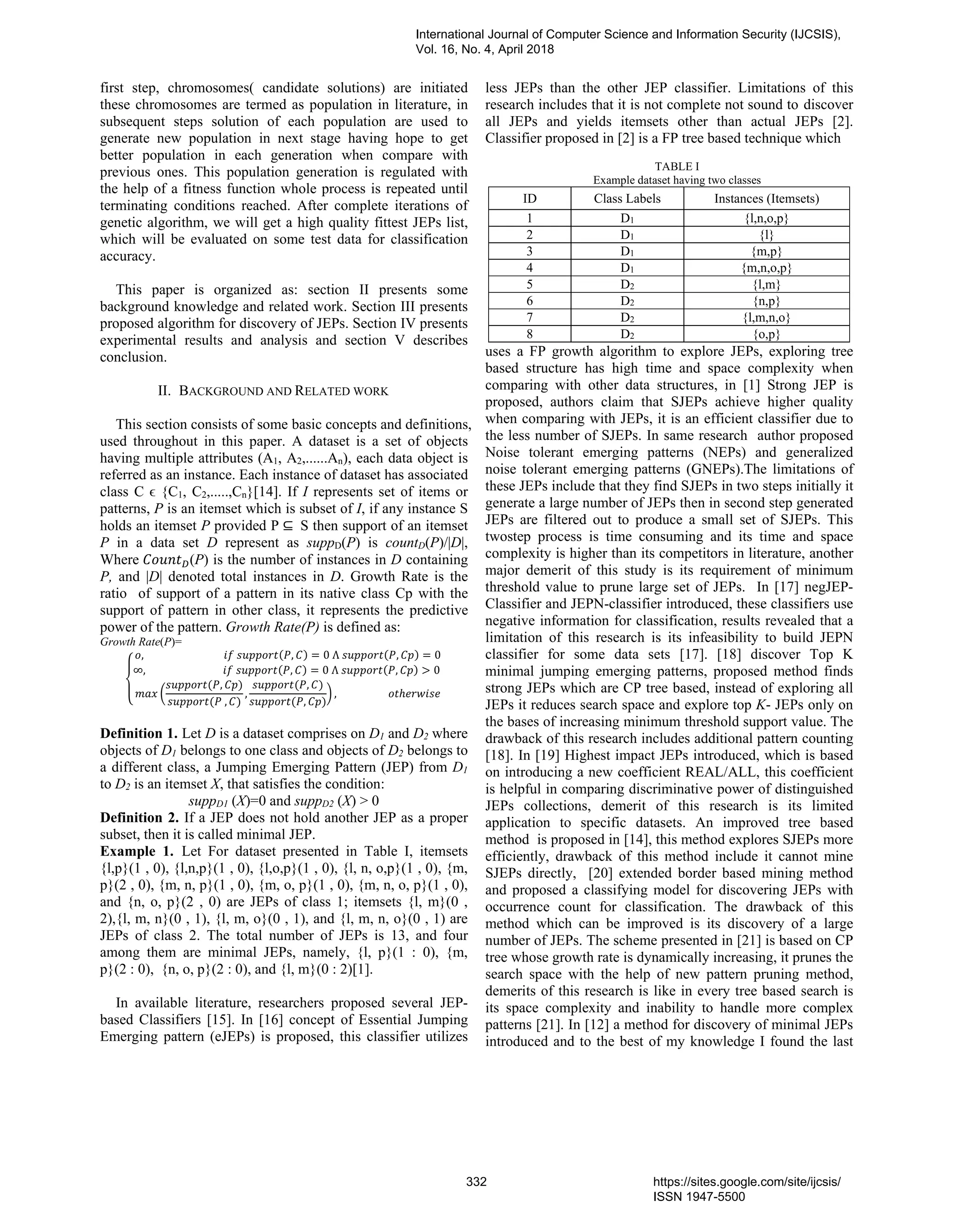 Discovery of Jumping Emerging Patterns Using Genetic Algorithm | PDF