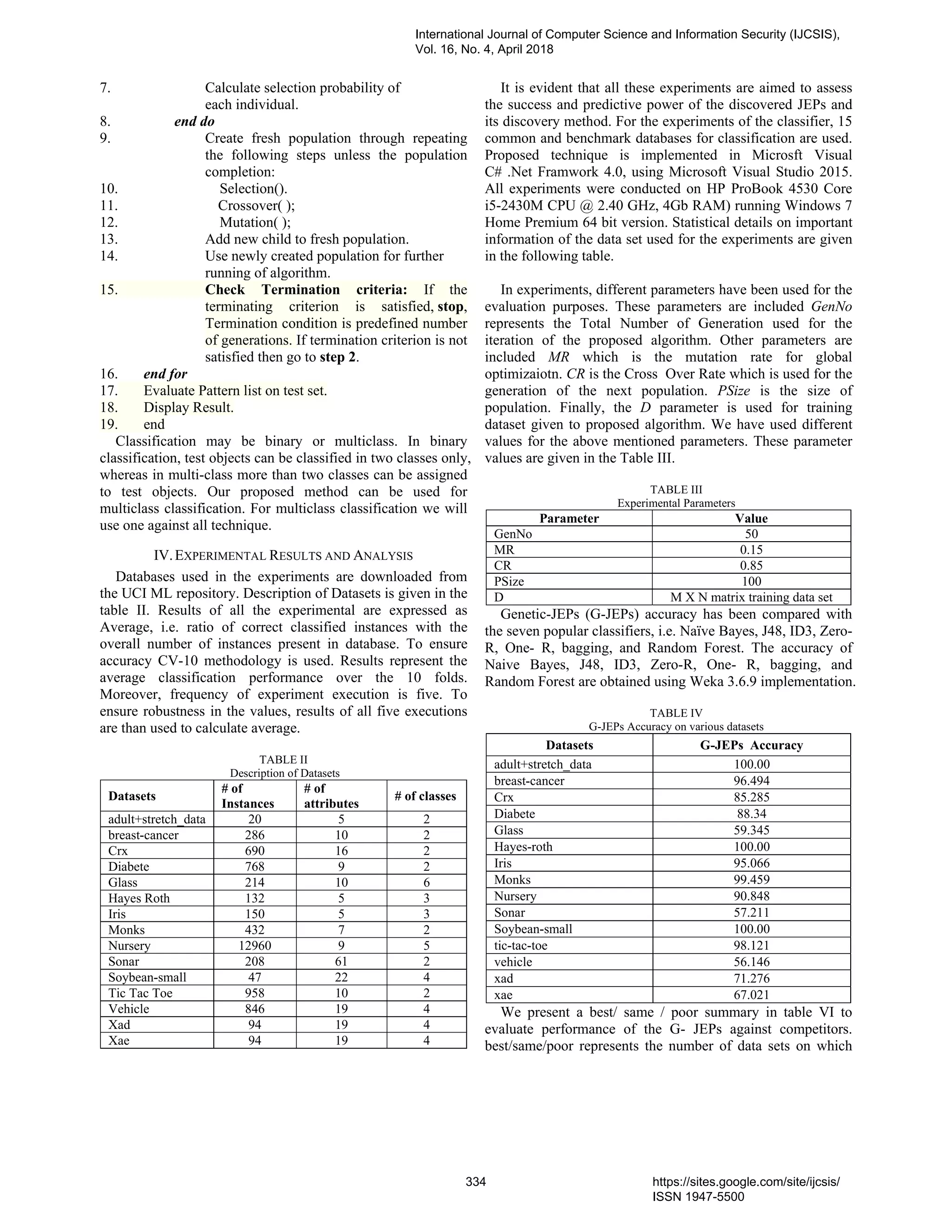 Discovery of Jumping Emerging Patterns Using Genetic Algorithm | PDF