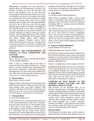 Scientific Perspective Behind the Folk Literature and Culture | PDF