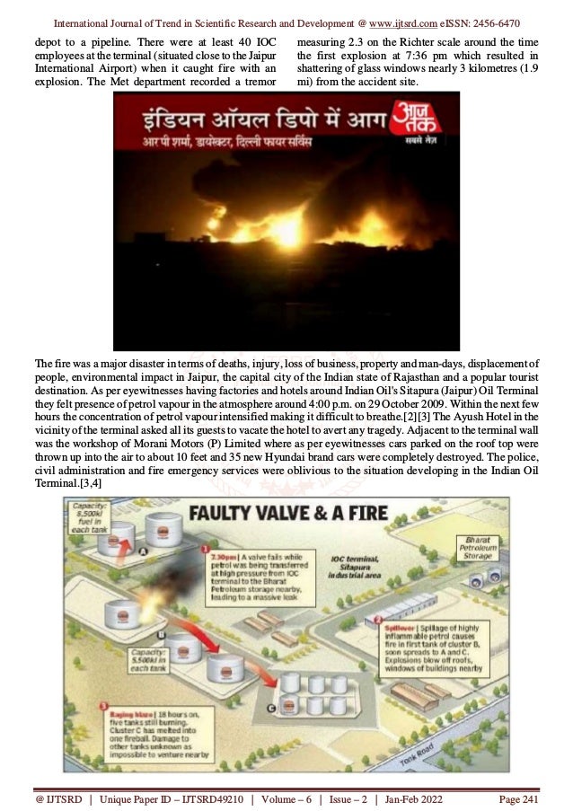 Sitapura Industrial Disaster in Jaipur and Its Management | PDF