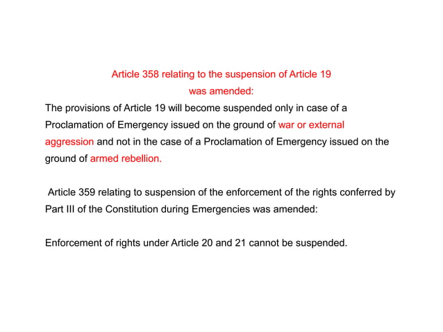 44th Constitution Amendment | PPT
