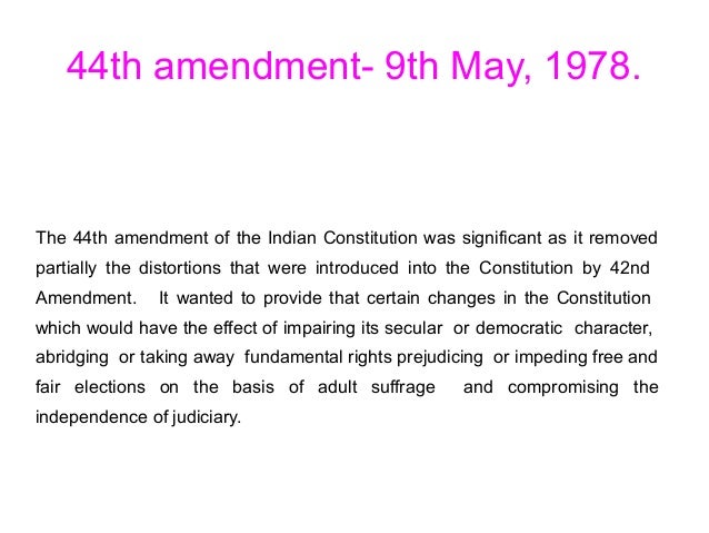 44th Constitution Amendment