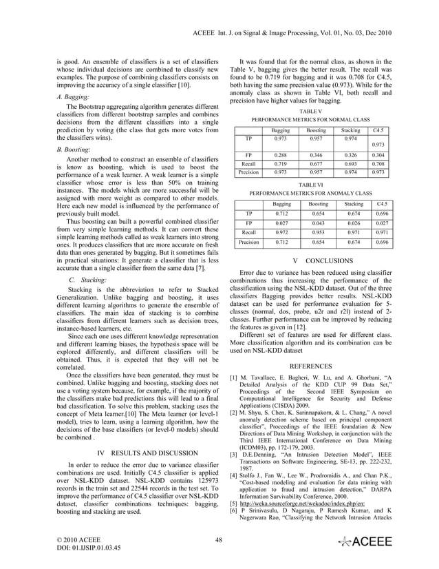 Intrusion Detection using C4.5: Performance Enhancement by Classifier Combination | PDF ...