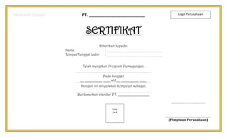 45. draf sertifikat pemagangan | PDF