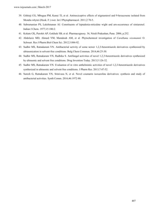 Phytochemical Investigation of Caralluma lasiantha: Isolation of ...