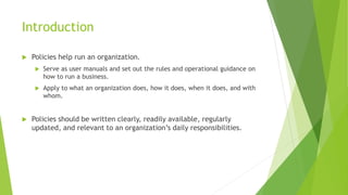 4 & 5. Refinement of the Policy & Policy Management.pptx