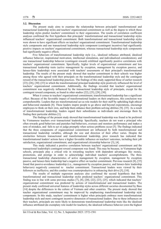 Effects of principals’ leadership styles on teachers’ commitment in ...