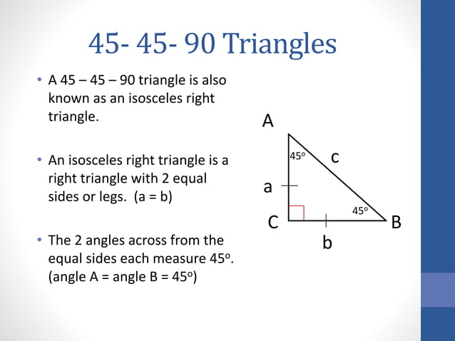 45 45-90 triangles | PPTX
