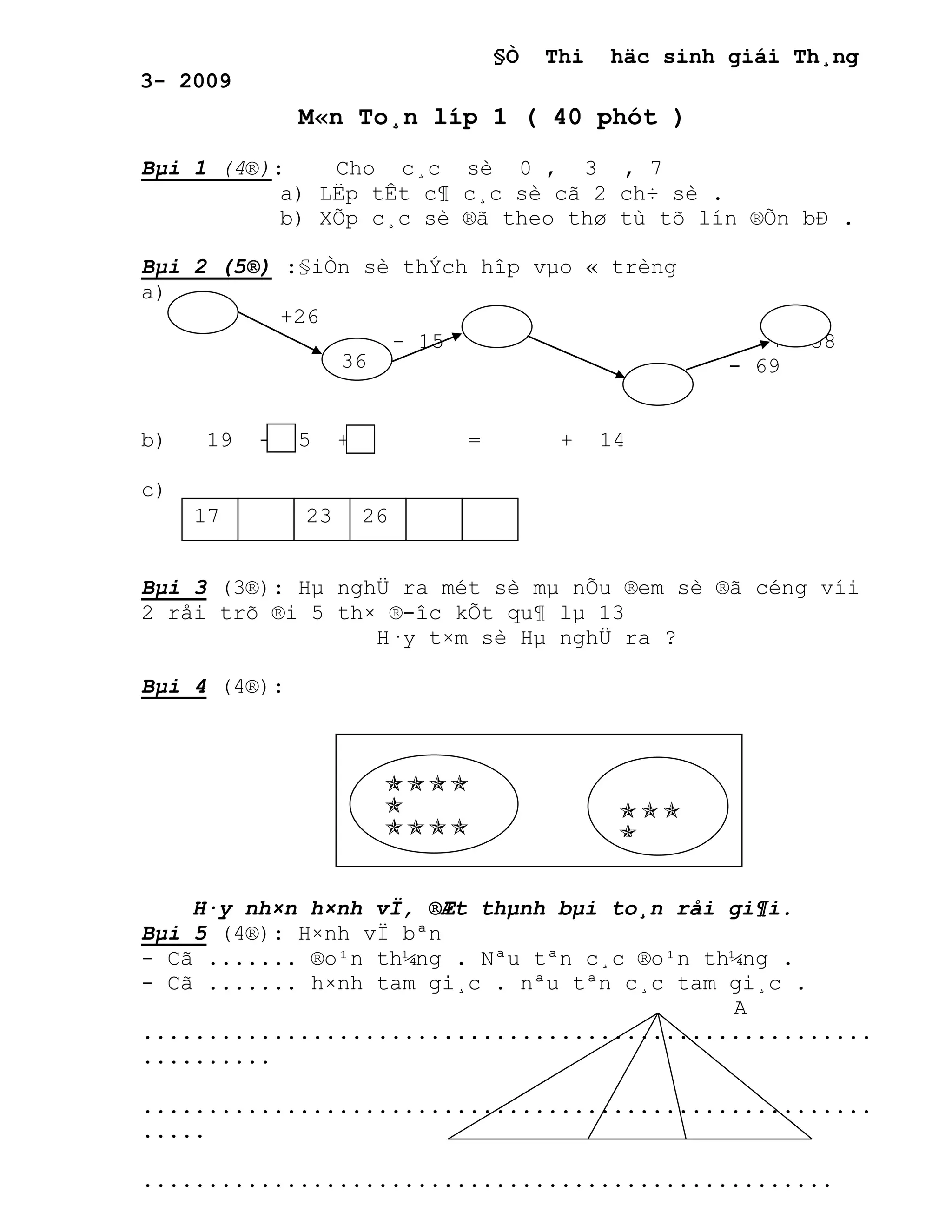 45-de-luyen-thi-HSG-mon-toan-lop-1 moi nhat | PDF