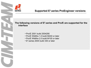 E³.series - E³.bridge CAD 3D Pro E | PPT