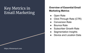 Understanding Email Marketing Analytics and Insights | PDF