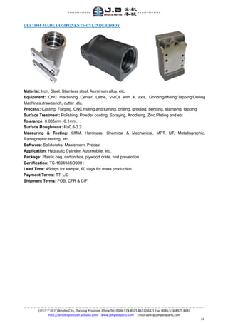J.BM-Company introduction and Hydraulic cylinder components catalogue | PDF