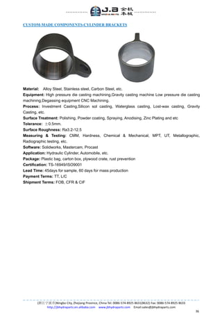 J.BM-Company introduction and Hydraulic cylinder components catalogue | PDF