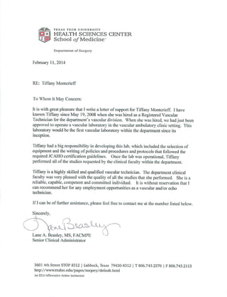 Lane Beasley Recom Letter | PDF